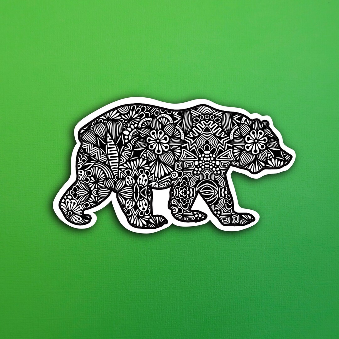 Full Bear Sticker WATERPROOF - Etsy