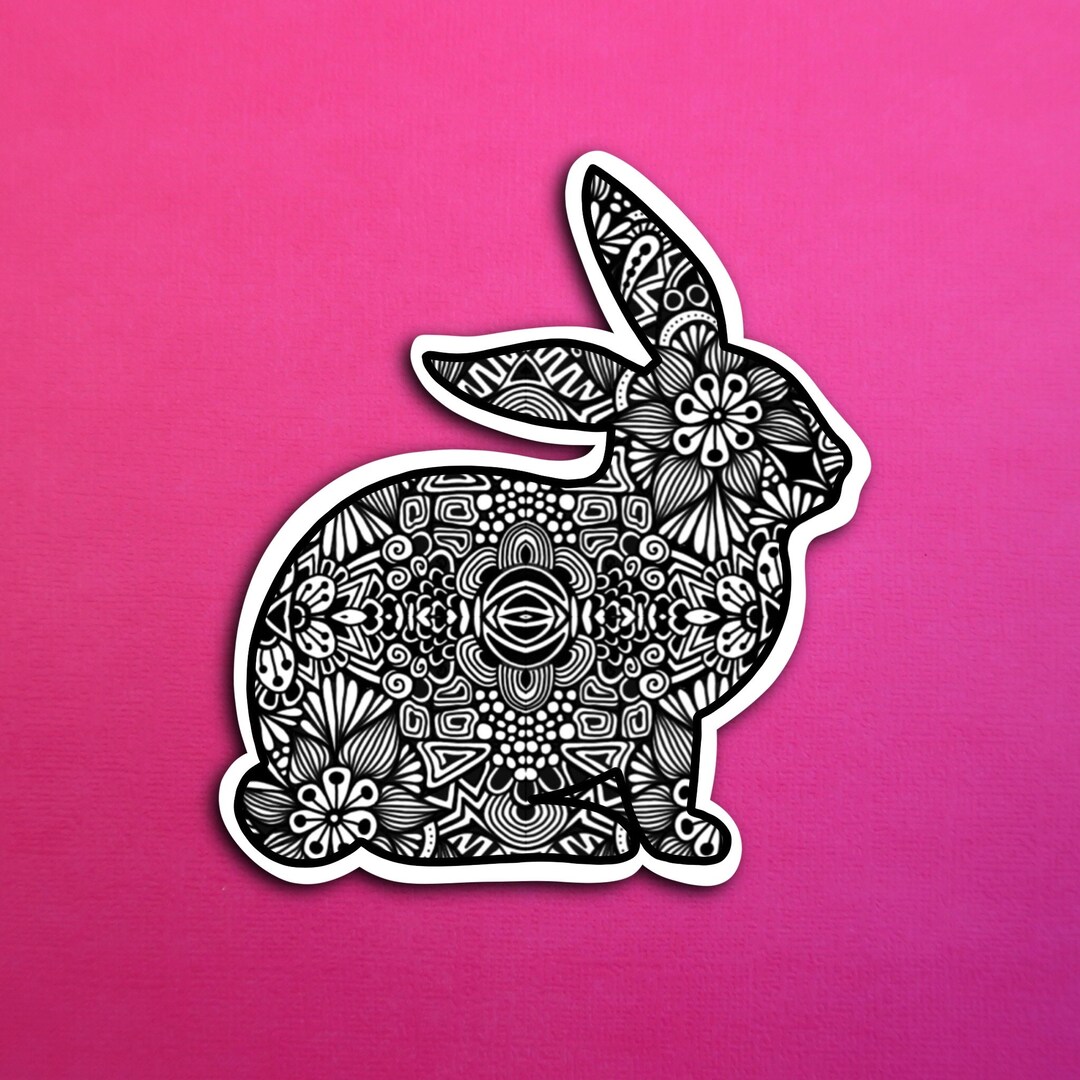 Bunny Sticker WATERPROOF - Etsy