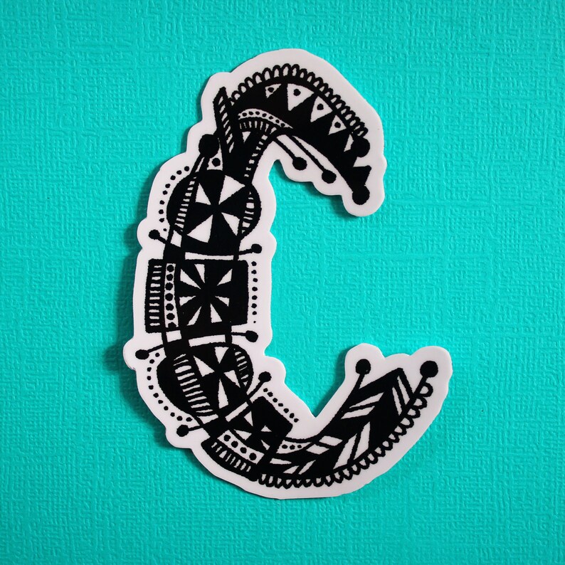 Letter C Sticker WATERPROOF | Etsy