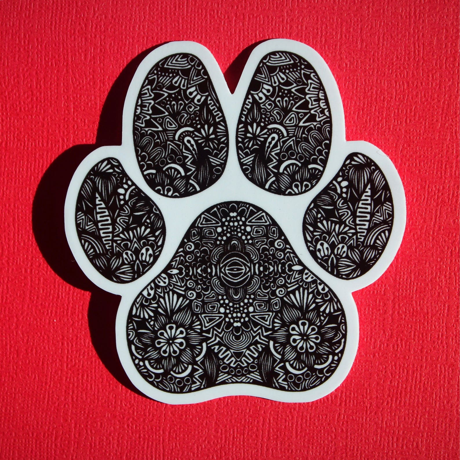 Paw Print Sticker WATERPROOF | Etsy