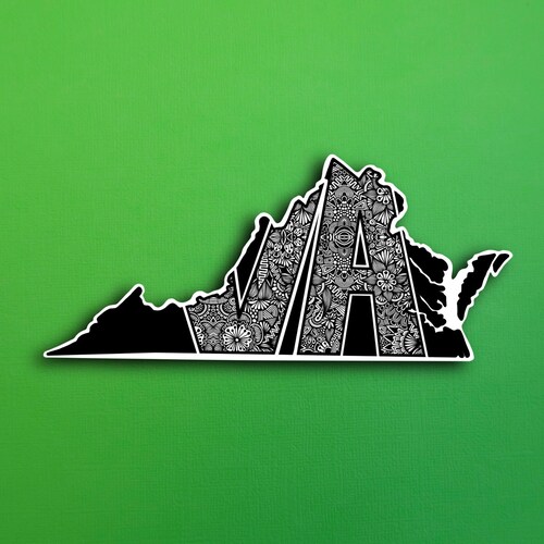 VA Sticker for Laptop Virginia Decal Car Virginia State - Etsy