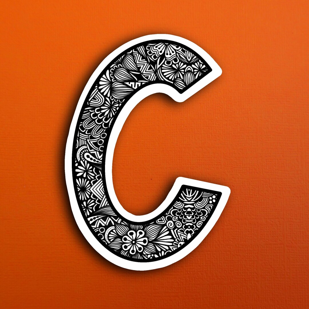 Small Block Letter C Sticker (WATERPROOF) - Etsy