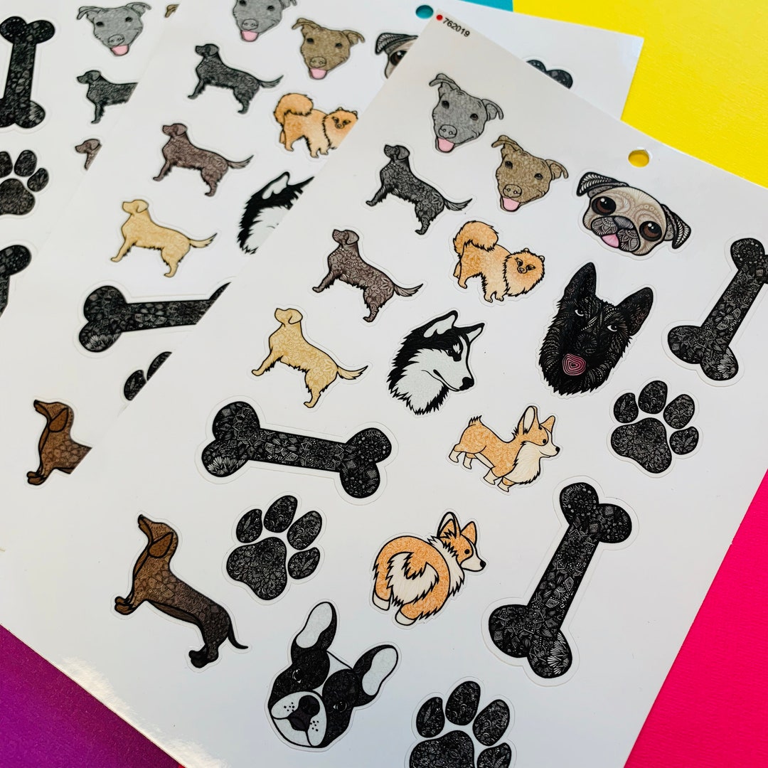 Mini Dog Sticker Sheet WATERPROOF WATERPROOF - Etsy