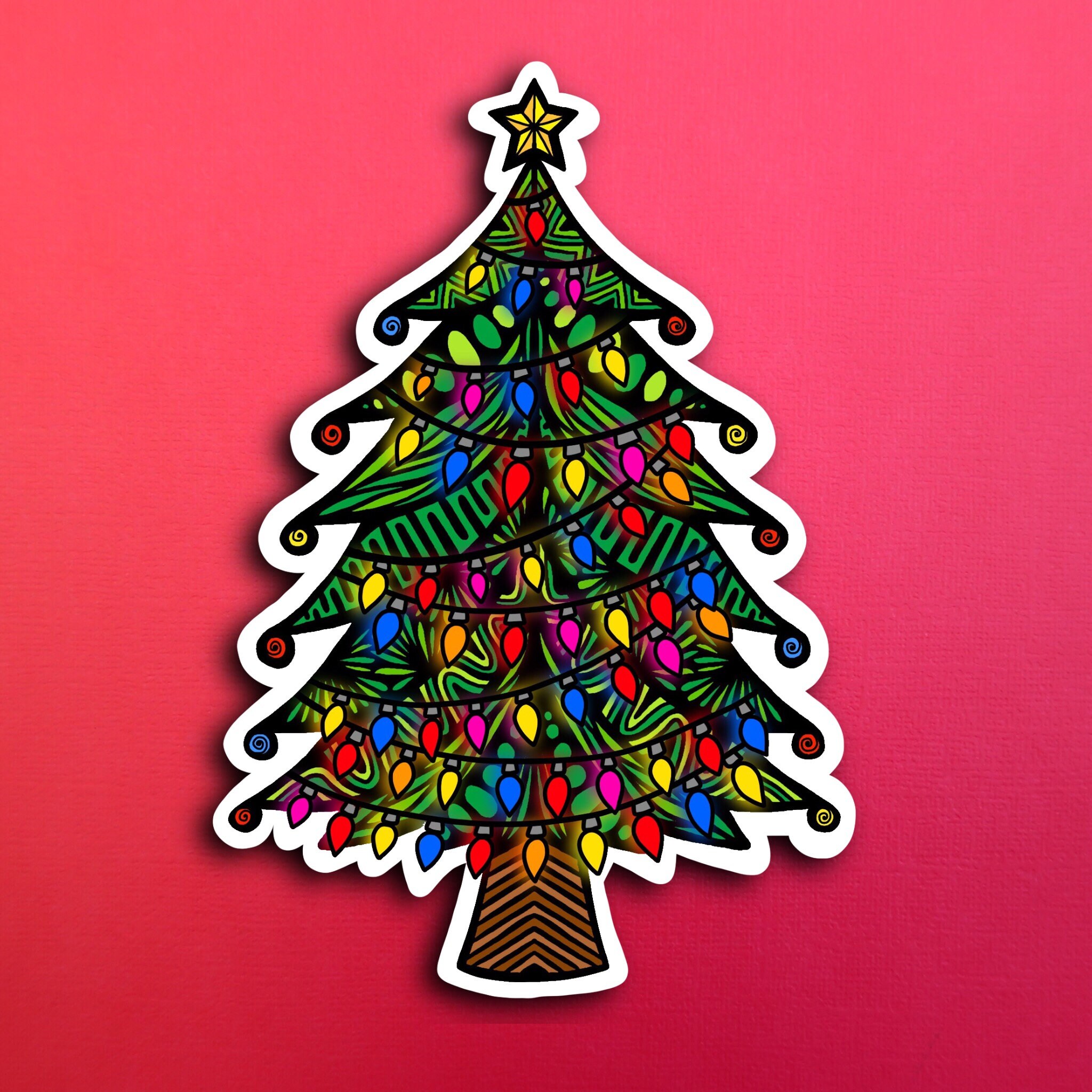 Christmas Tree Sticker WATERPROOF 