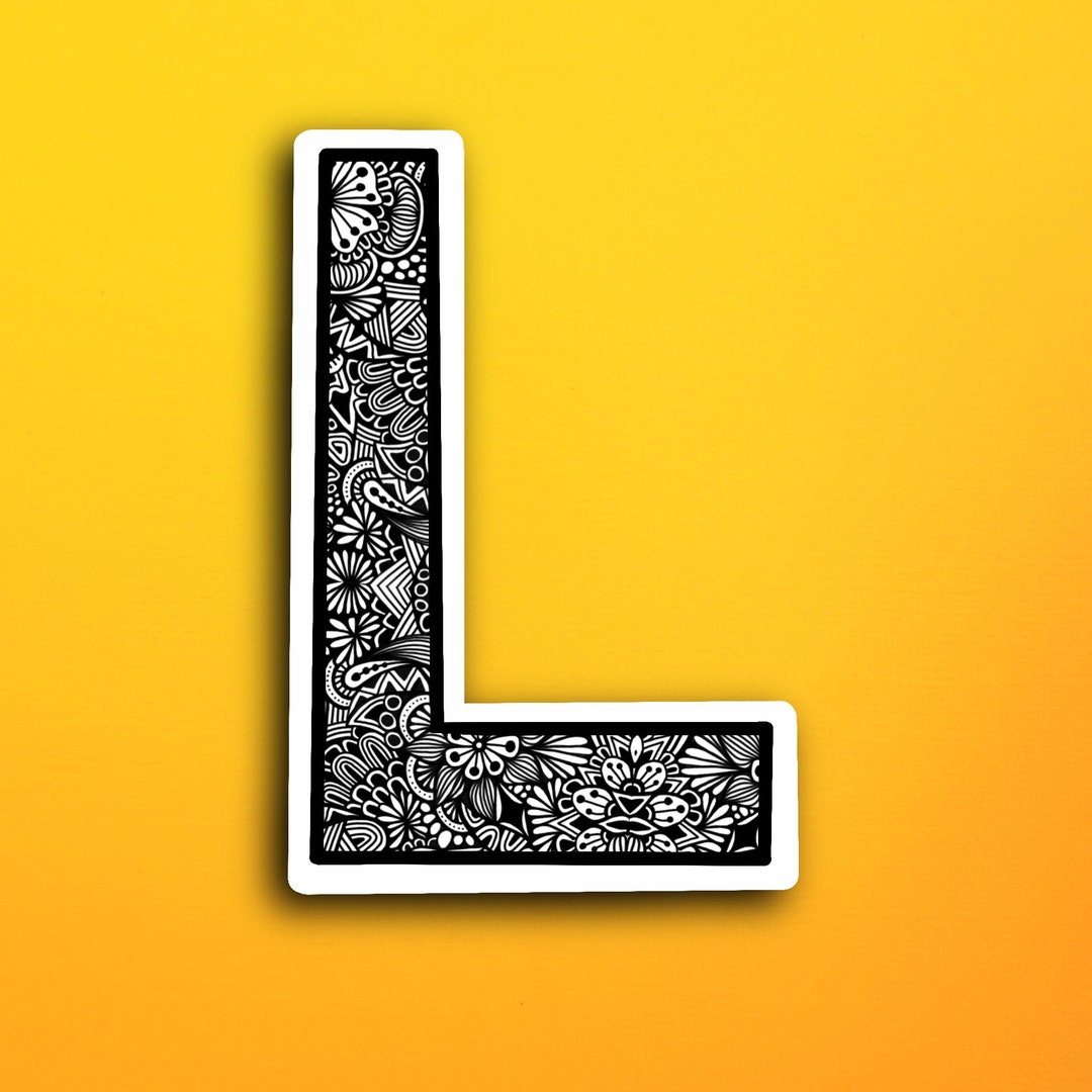 Small Block Letter L Sticker WATERPROOF - Etsy