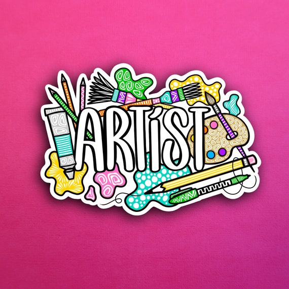 Artist Collage Sticker WATERPROOF - Etsy