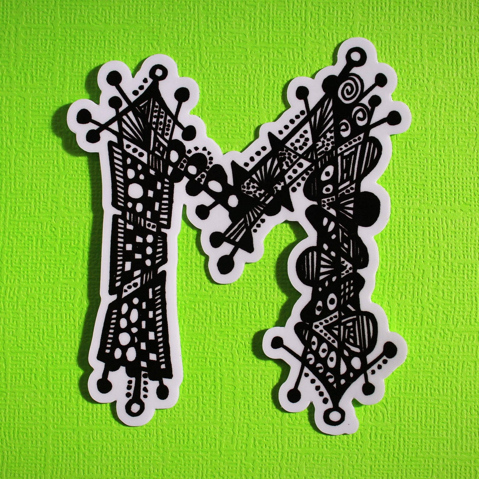 Letter M Sticker WATERPROOF - Etsy