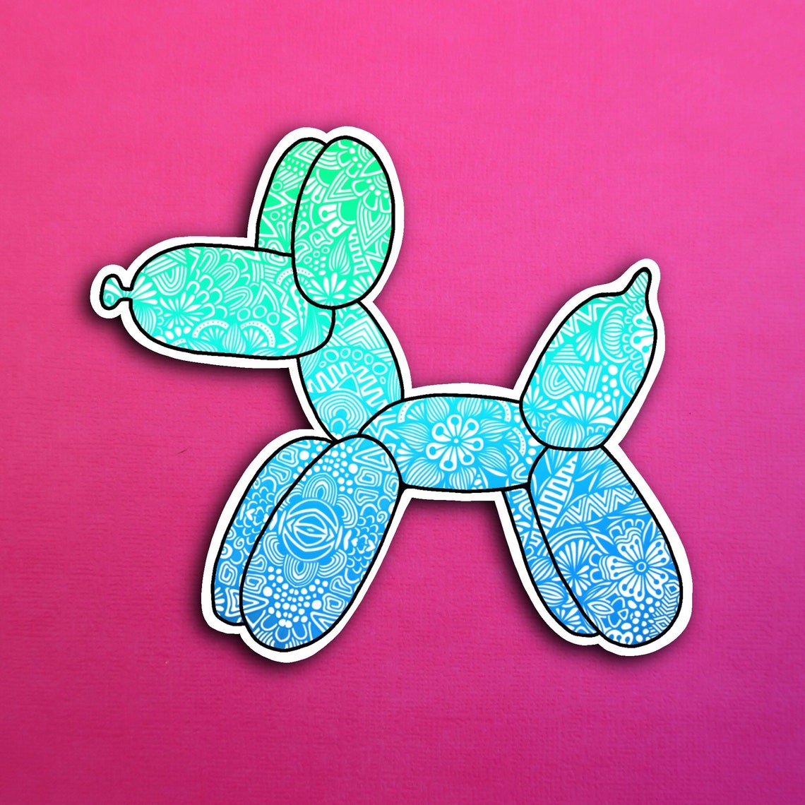 Balloon Dog Sticker WATERPROOF - Etsy