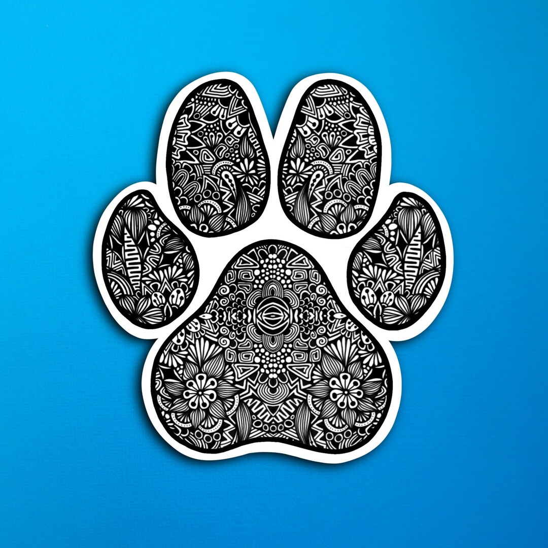 Paw Print Sticker WATERPROOF - Etsy