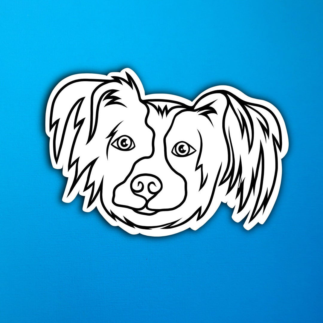 Stitch the Dog Simple Line Sticker WATERPROOF - Etsy