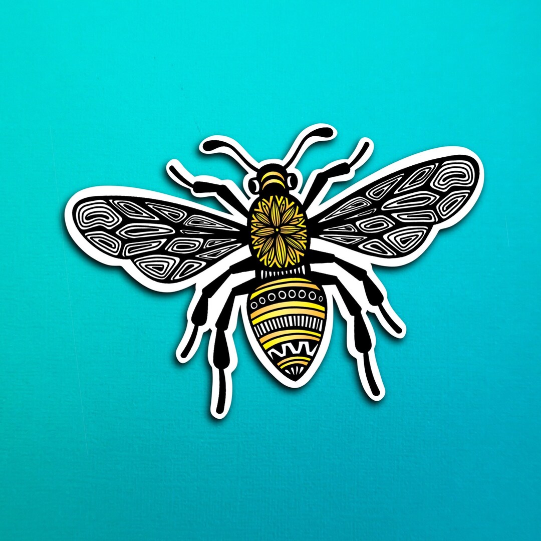 Bee Sticker WATERPROOF - Etsy