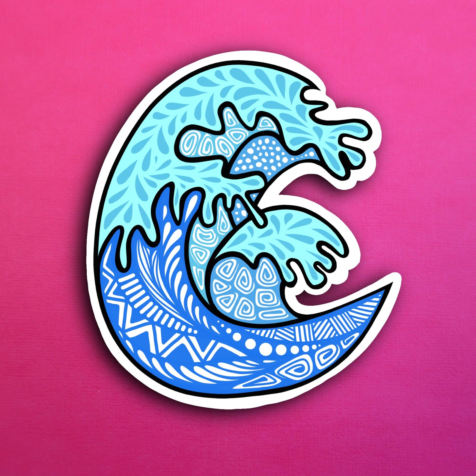 Wave Sticker WATERPROOF - Etsy