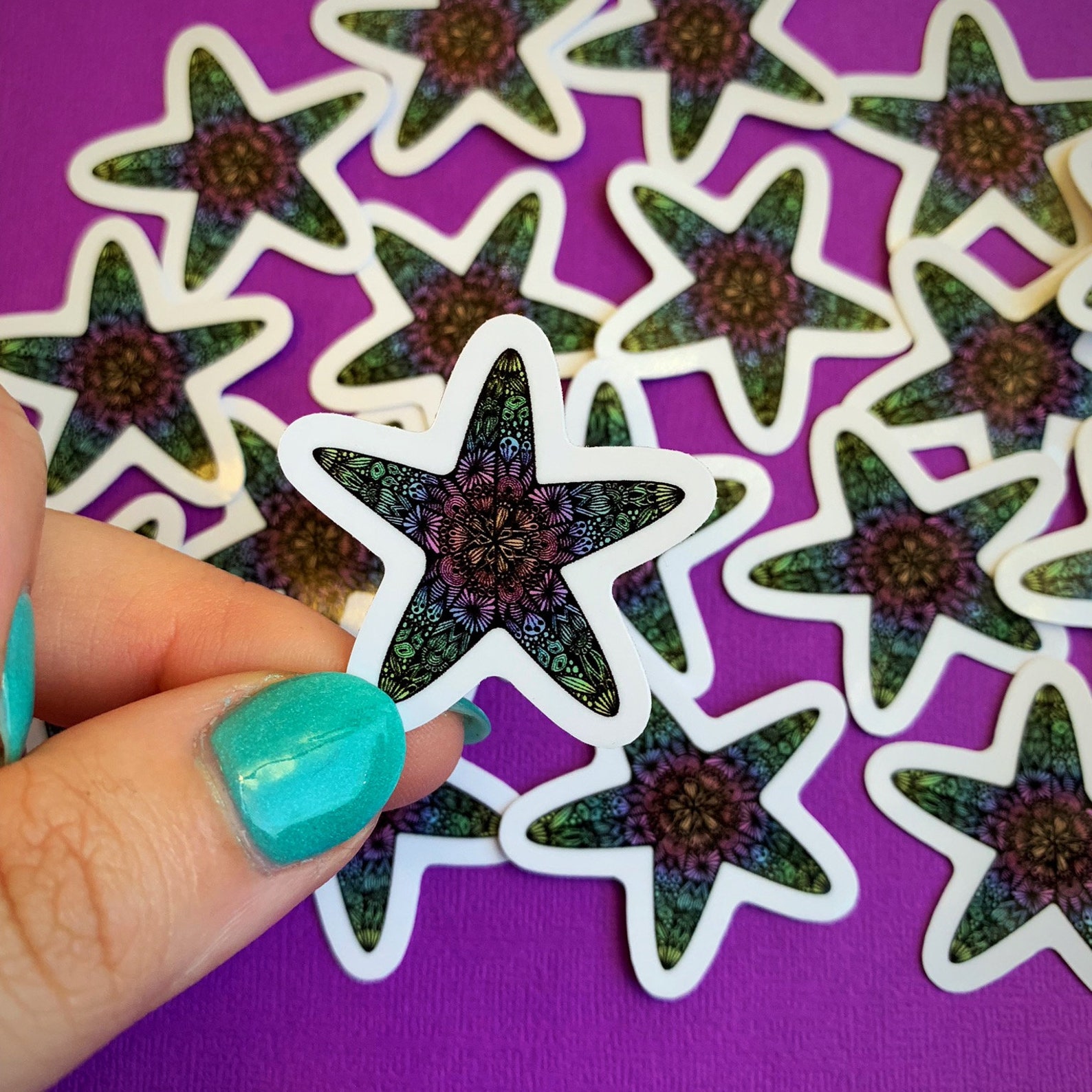 Mini Star Fish Sticker WATERPROOF | Etsy