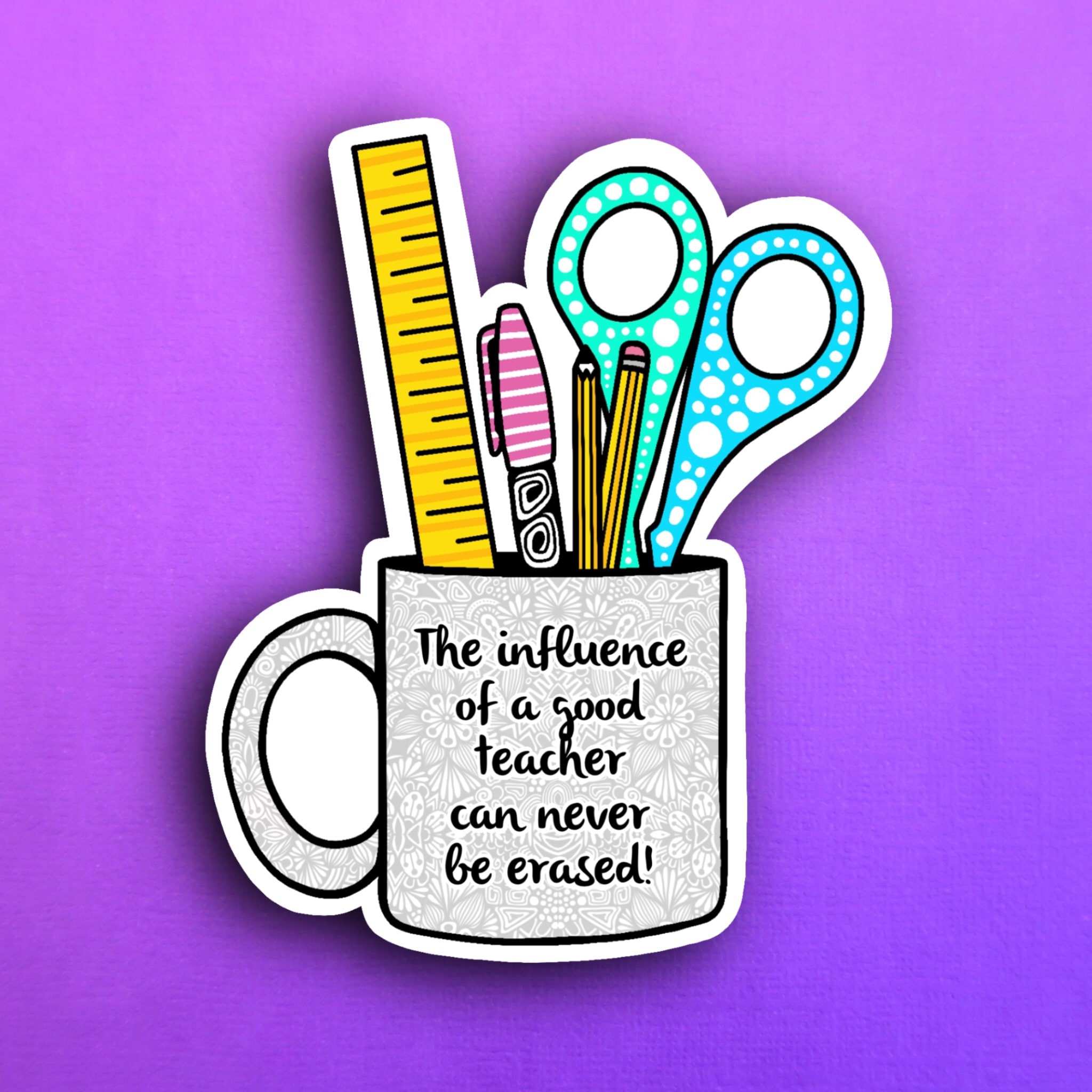 Teacher Sticker Waterproof Etsy