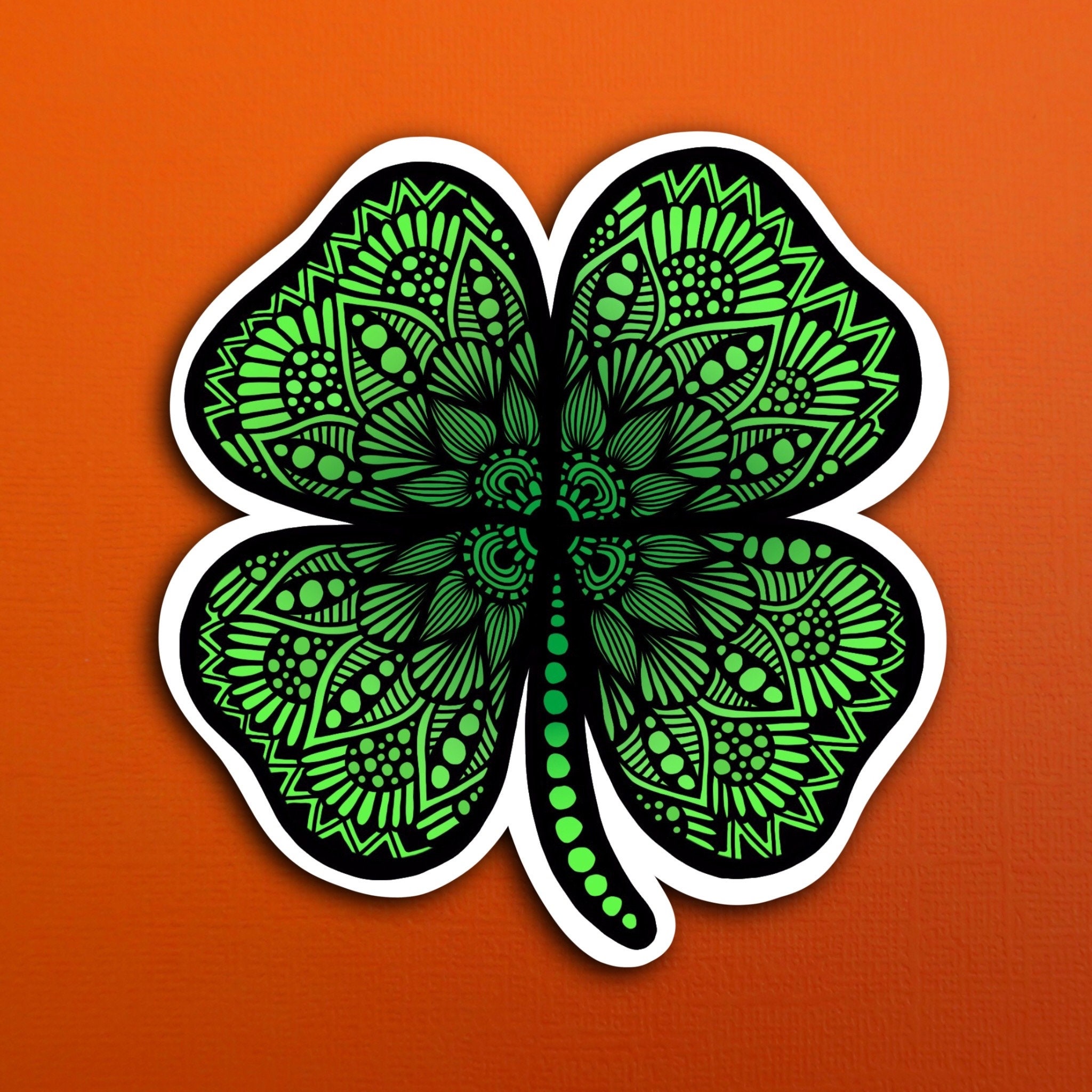 Four Leaf Clover Sticker WATERPROOF - Etsy