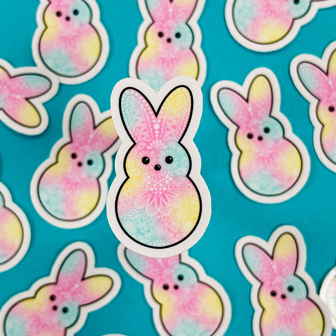Mini Bunny Peep Sticker (WATERPROOF) - Etsy