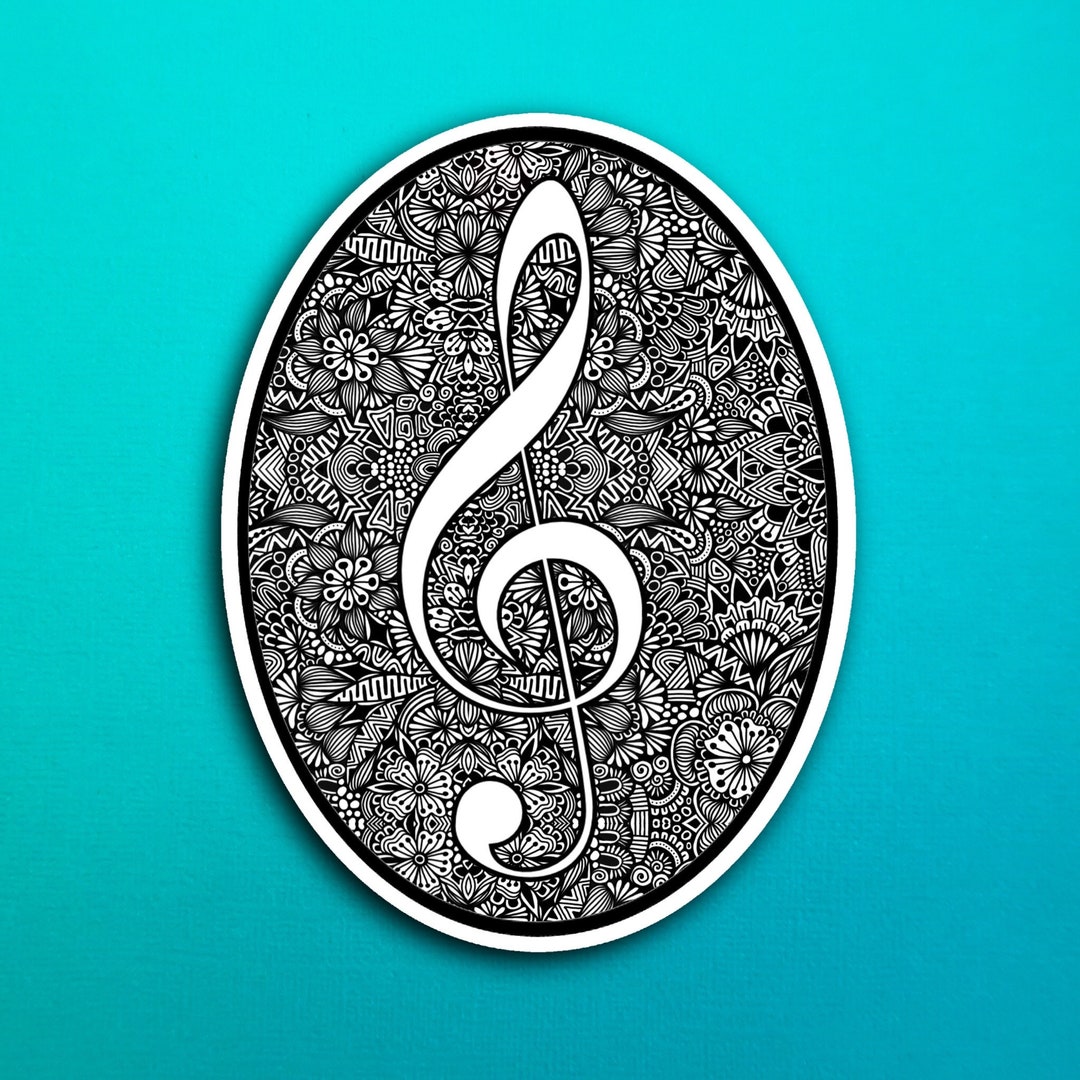 Music Note Sticker WATERPROOF - Etsy