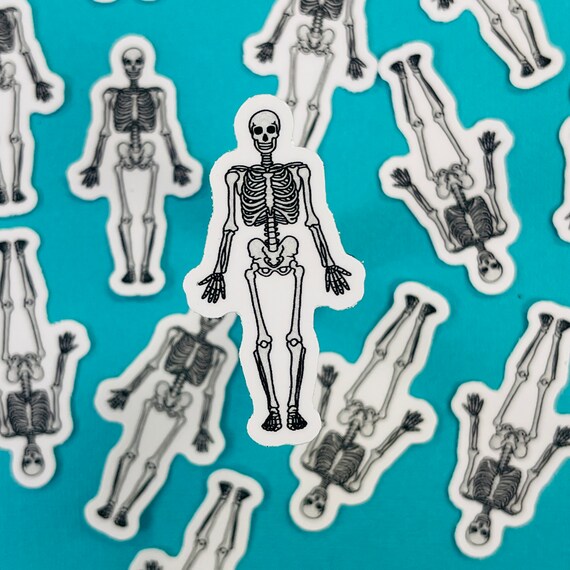 Mini Skeleton Sticker WATERPROOF - Etsy