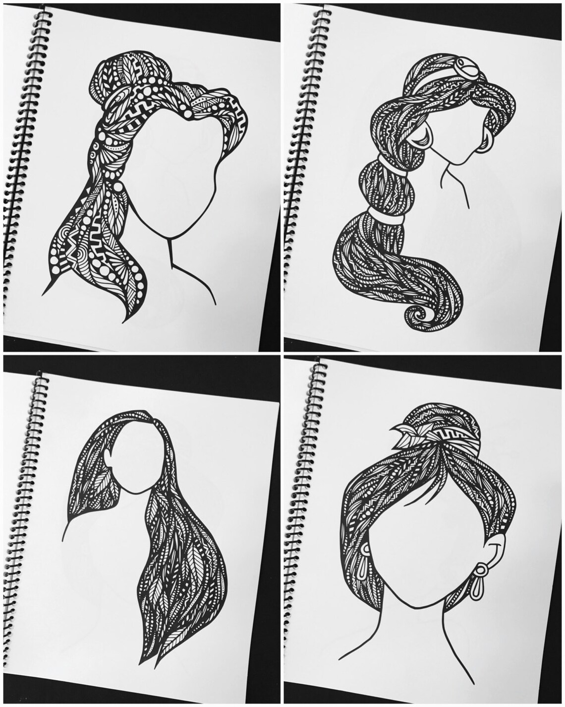 Faceless Beauty Coloring Book | Etsy