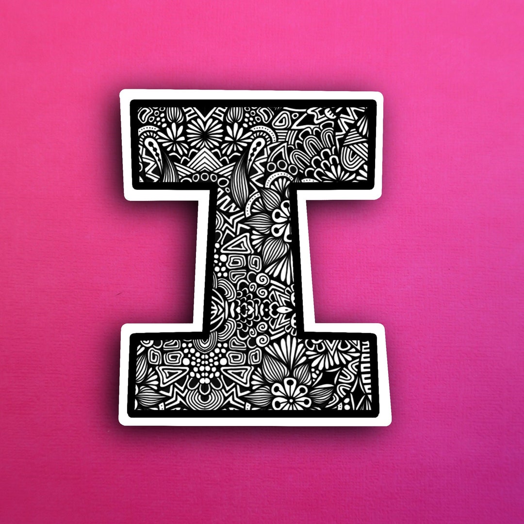 Small Block Letter I Sticker WATERPROOF - Etsy