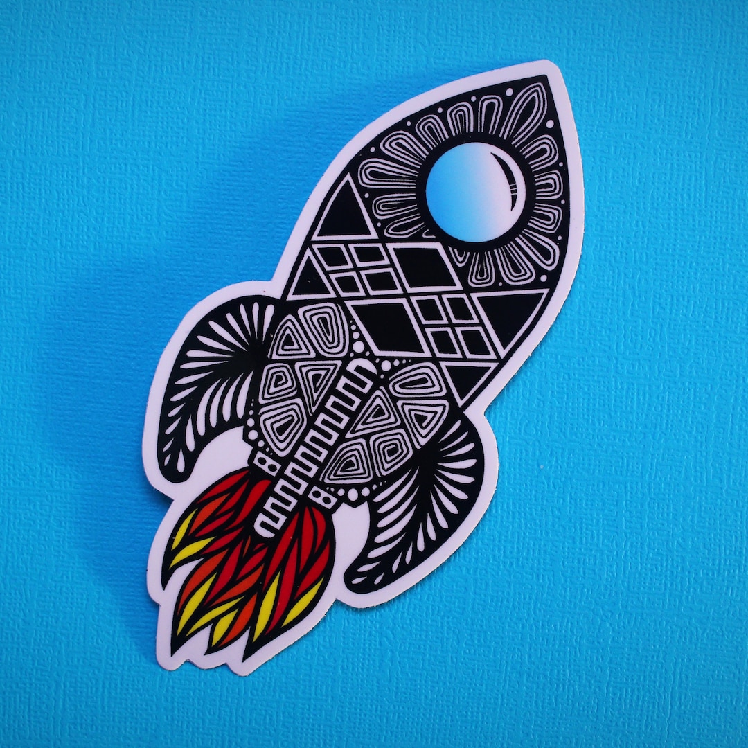Rocket Sticker WATERPROOF - Etsy