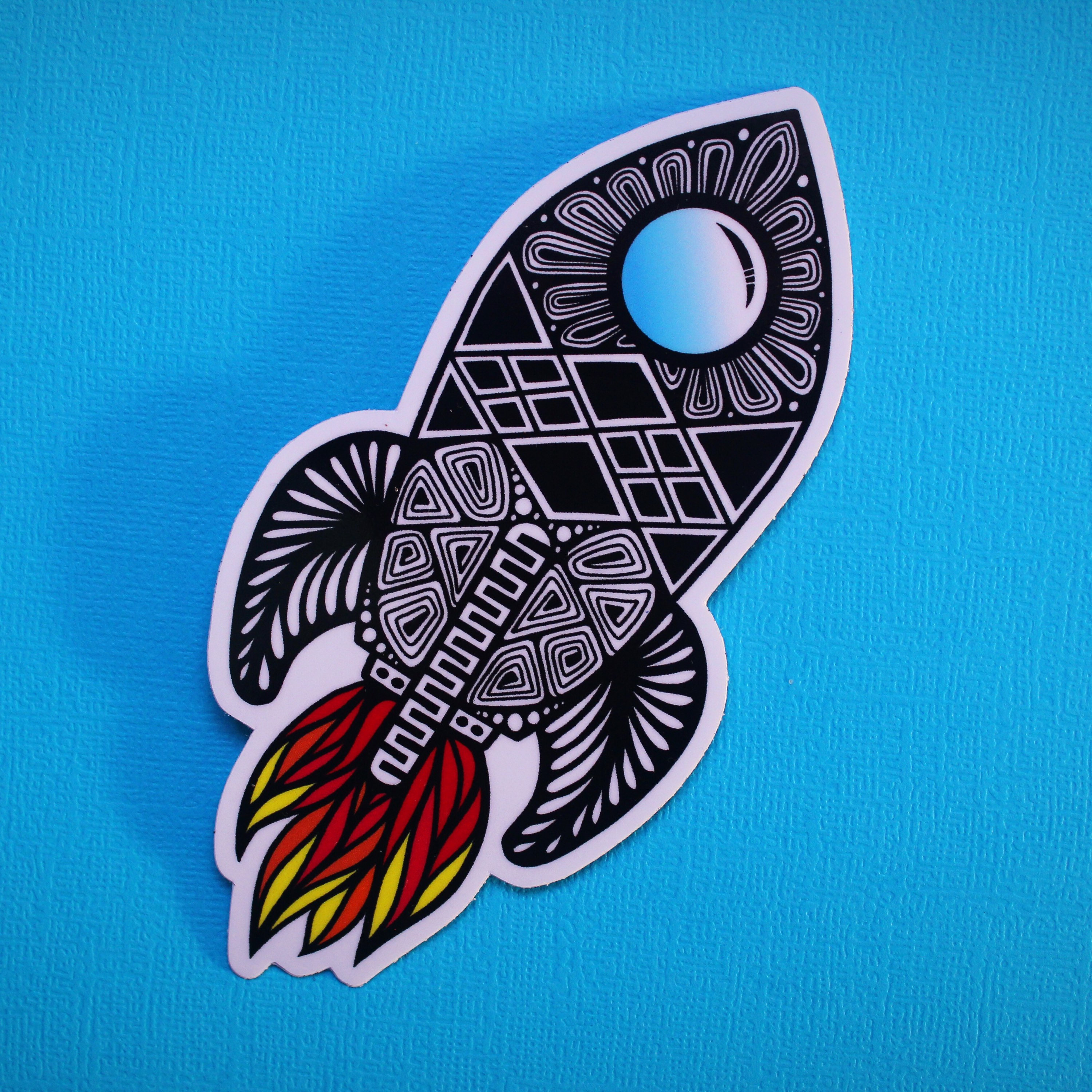 Rocket Sticker WATERPROOF - Etsy