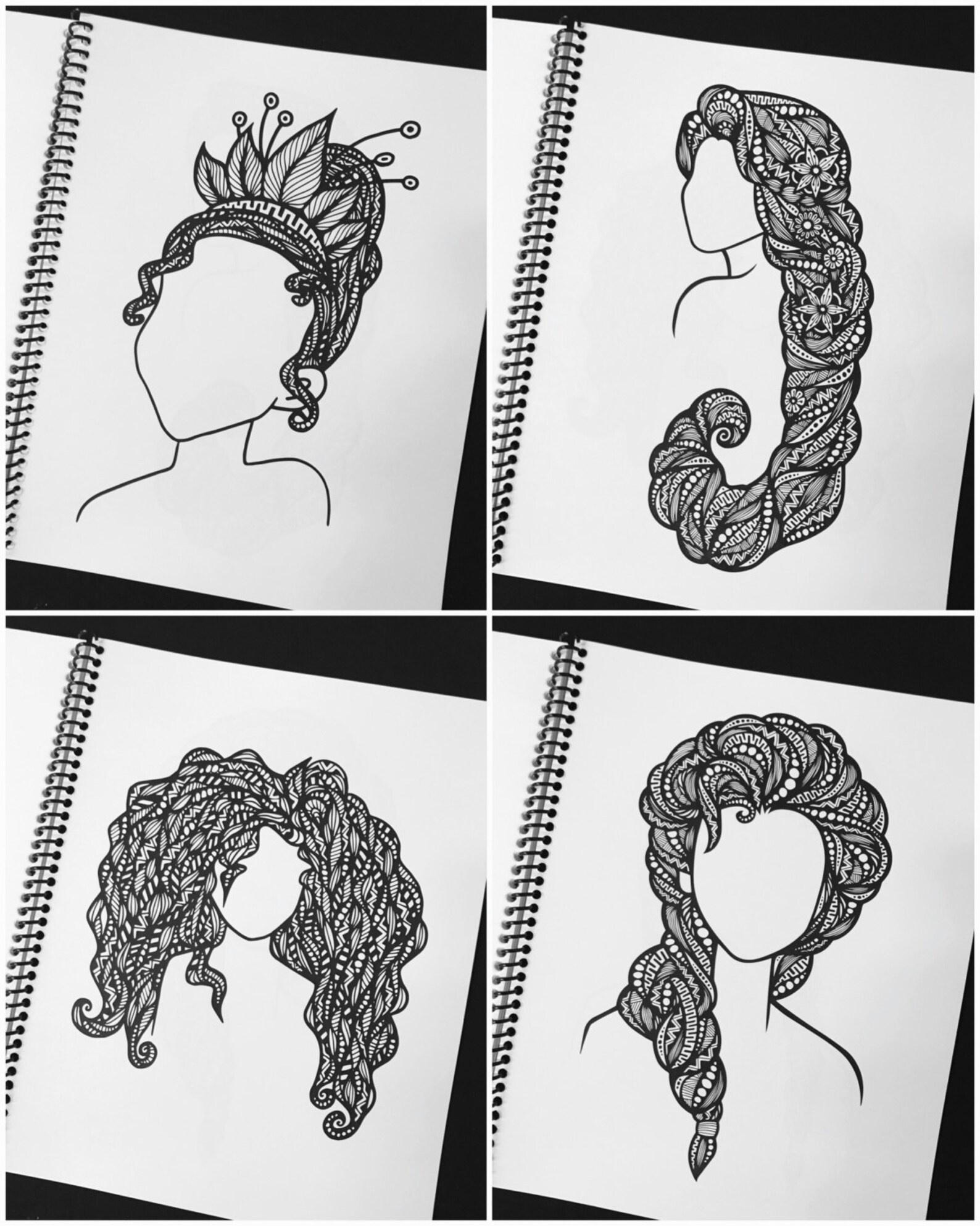 Faceless Beauty Coloring Book | Etsy