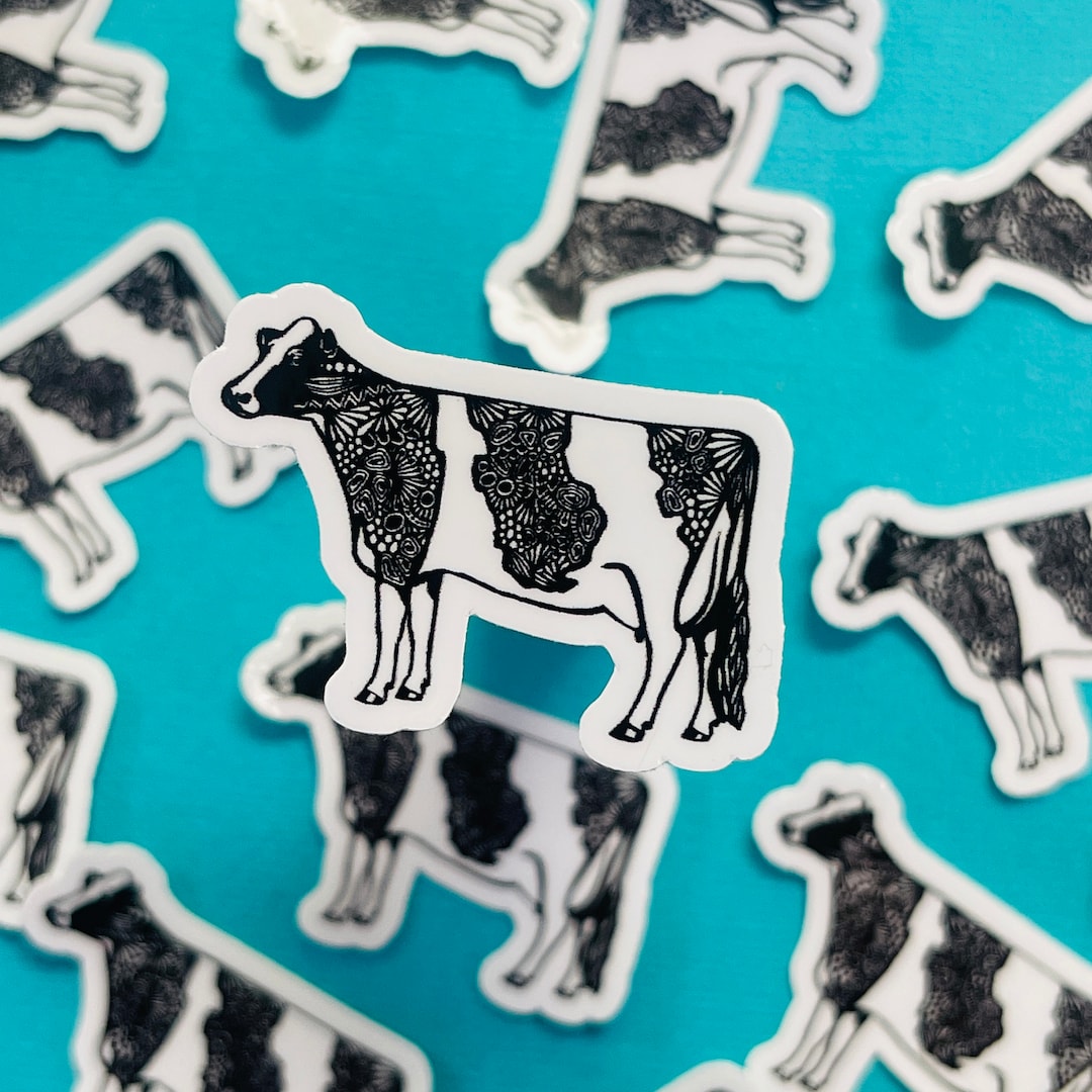 Mini Cow Sticker (WATERPROOF) - Etsy