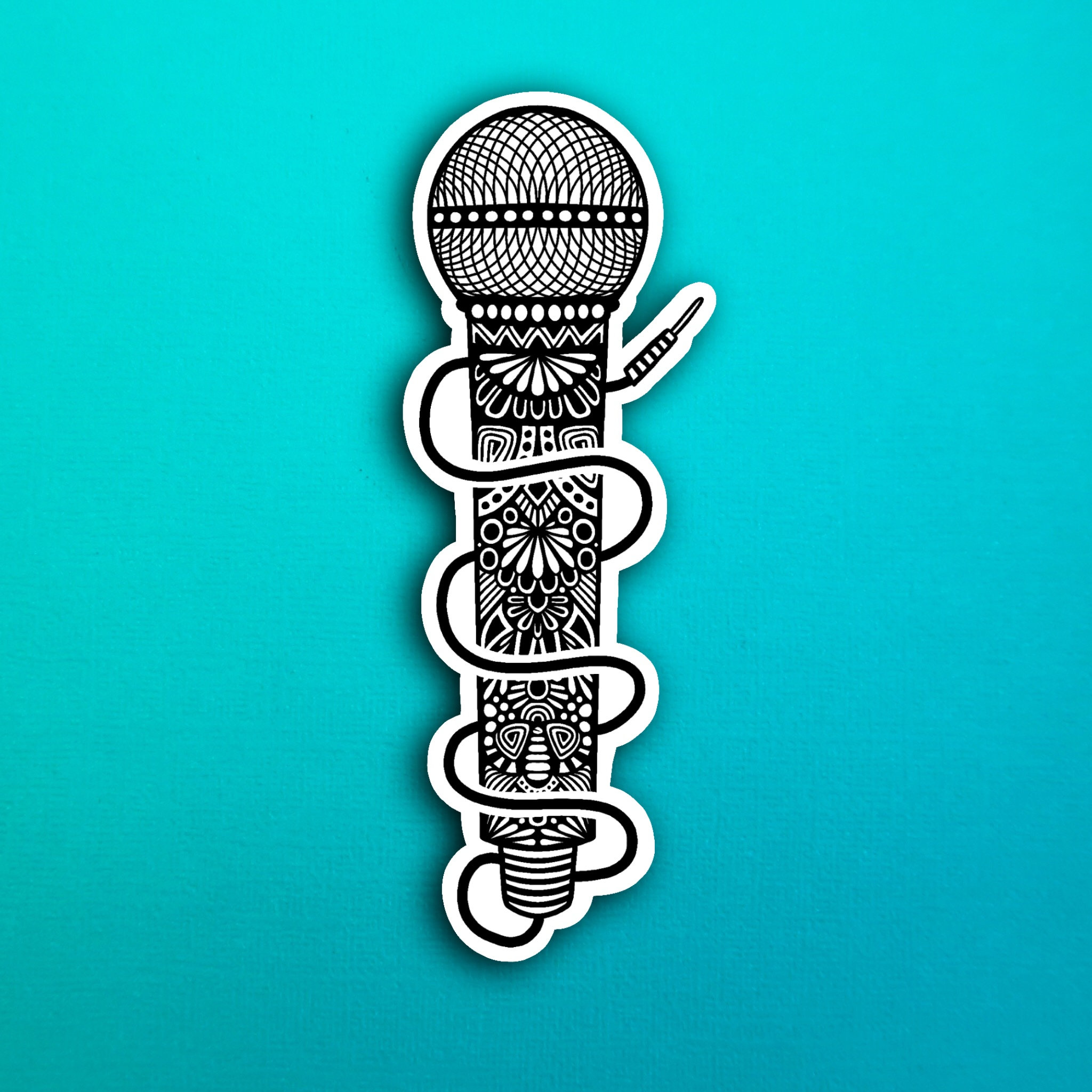 Microphone Sticker WATERPROOF - Etsy