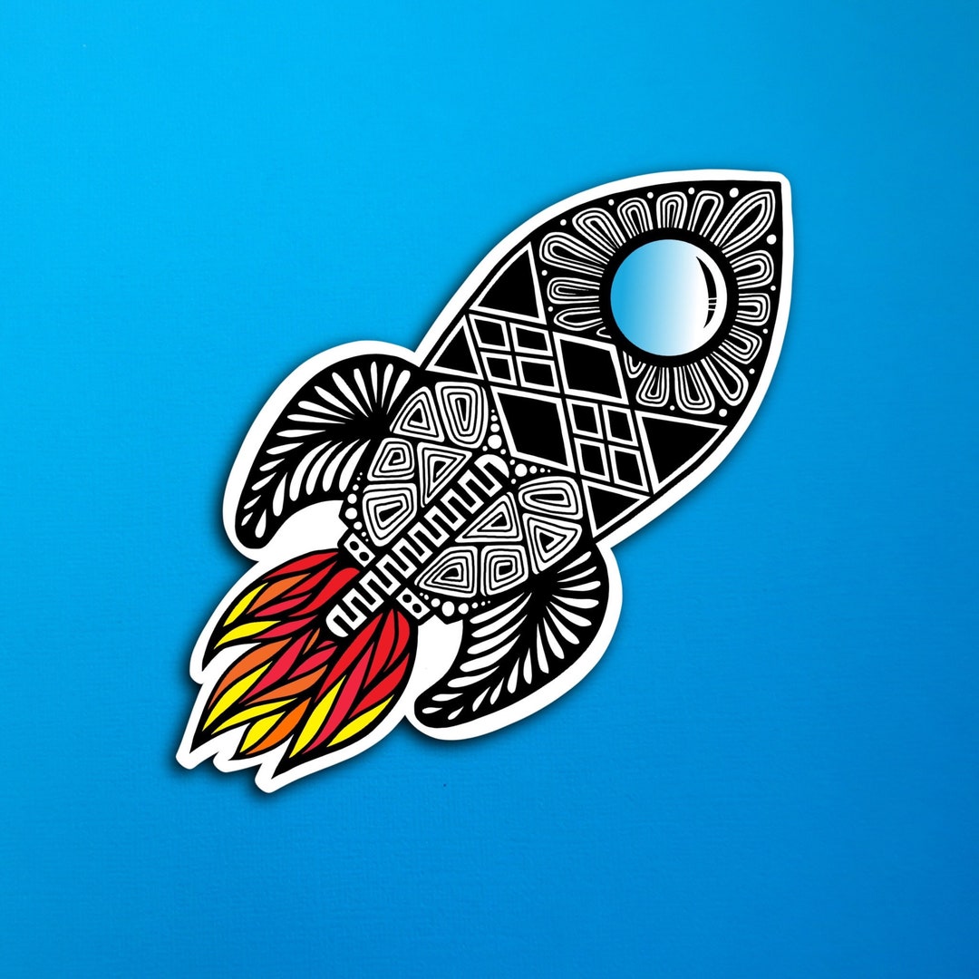 Rocket Sticker WATERPROOF - Etsy