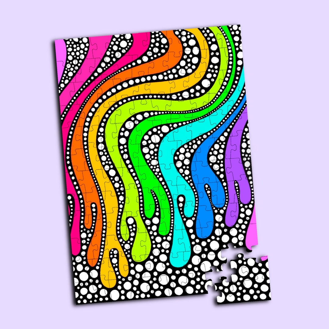 Trippy Drippy Puzzle - Etsy