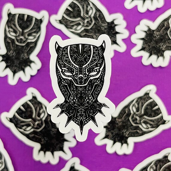 Mini Black Panther Sticker WATERPROOF - Etsy