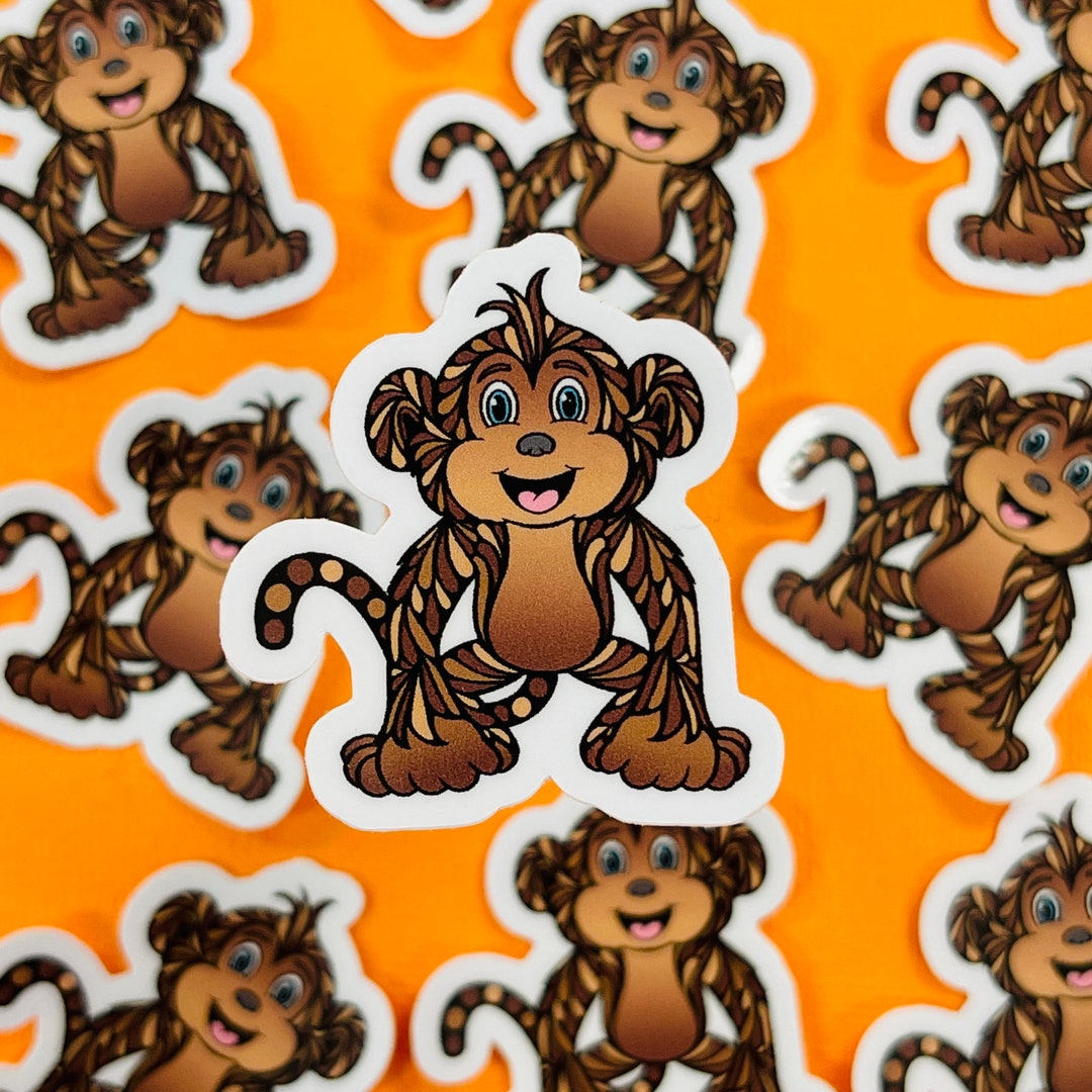 Mini Miles the Monkey Sticker WATERPROOF - Etsy