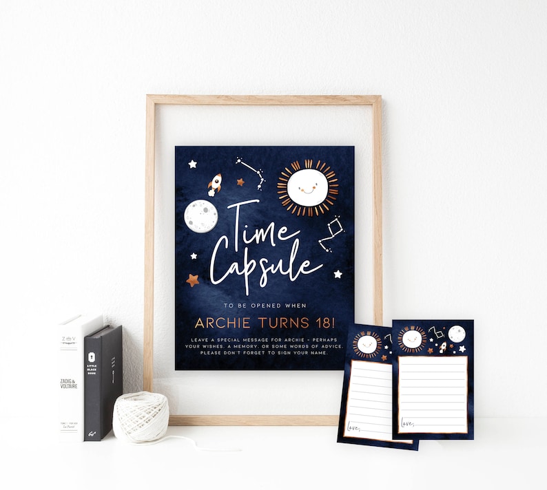 Boy's Time Capsule PRINTABLE Matching Message Cards | Etsy