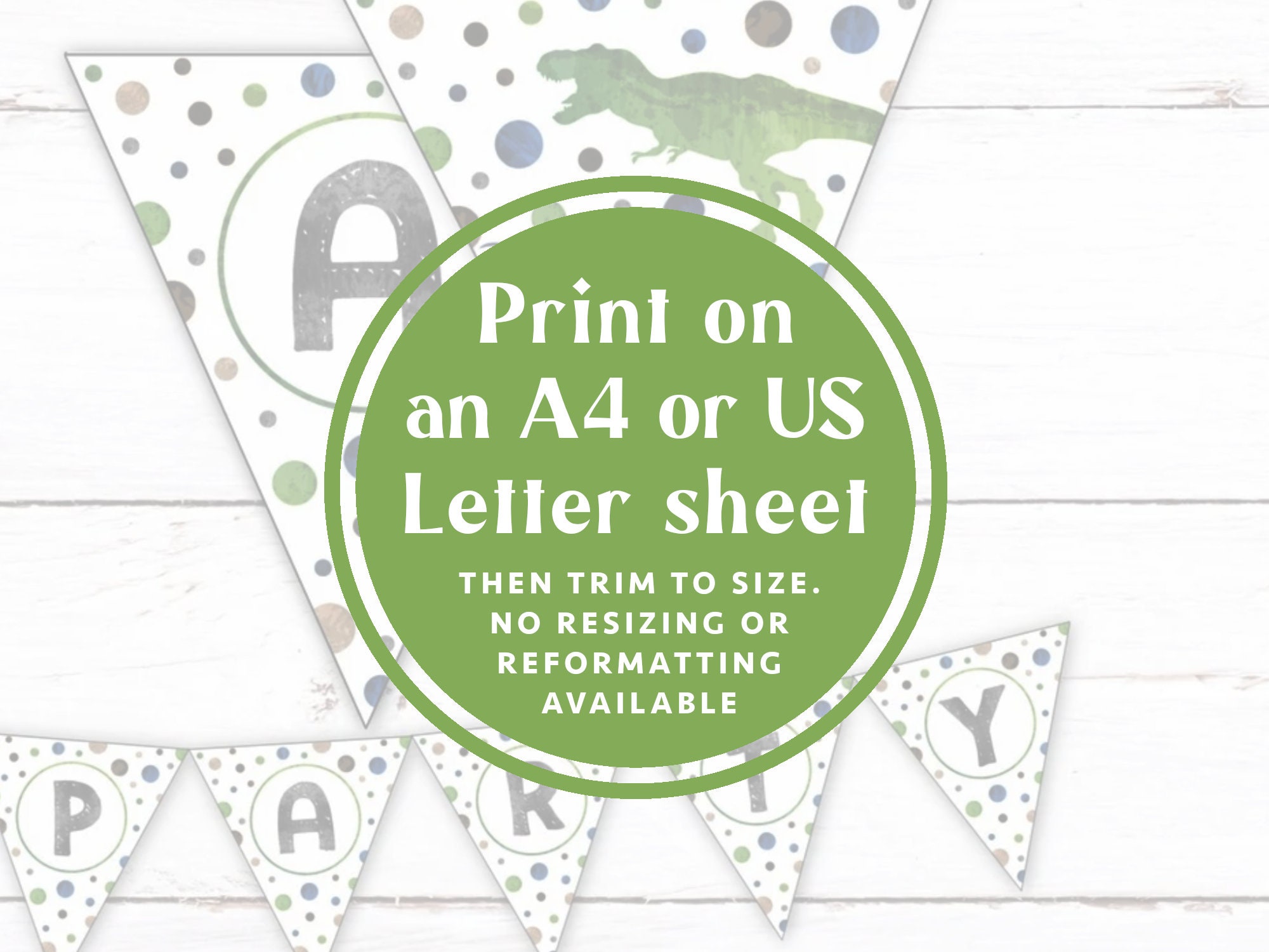 Dinosaur Theme Bunting, INSTANT DOWNLOAD, Printable Pennant Banner ...