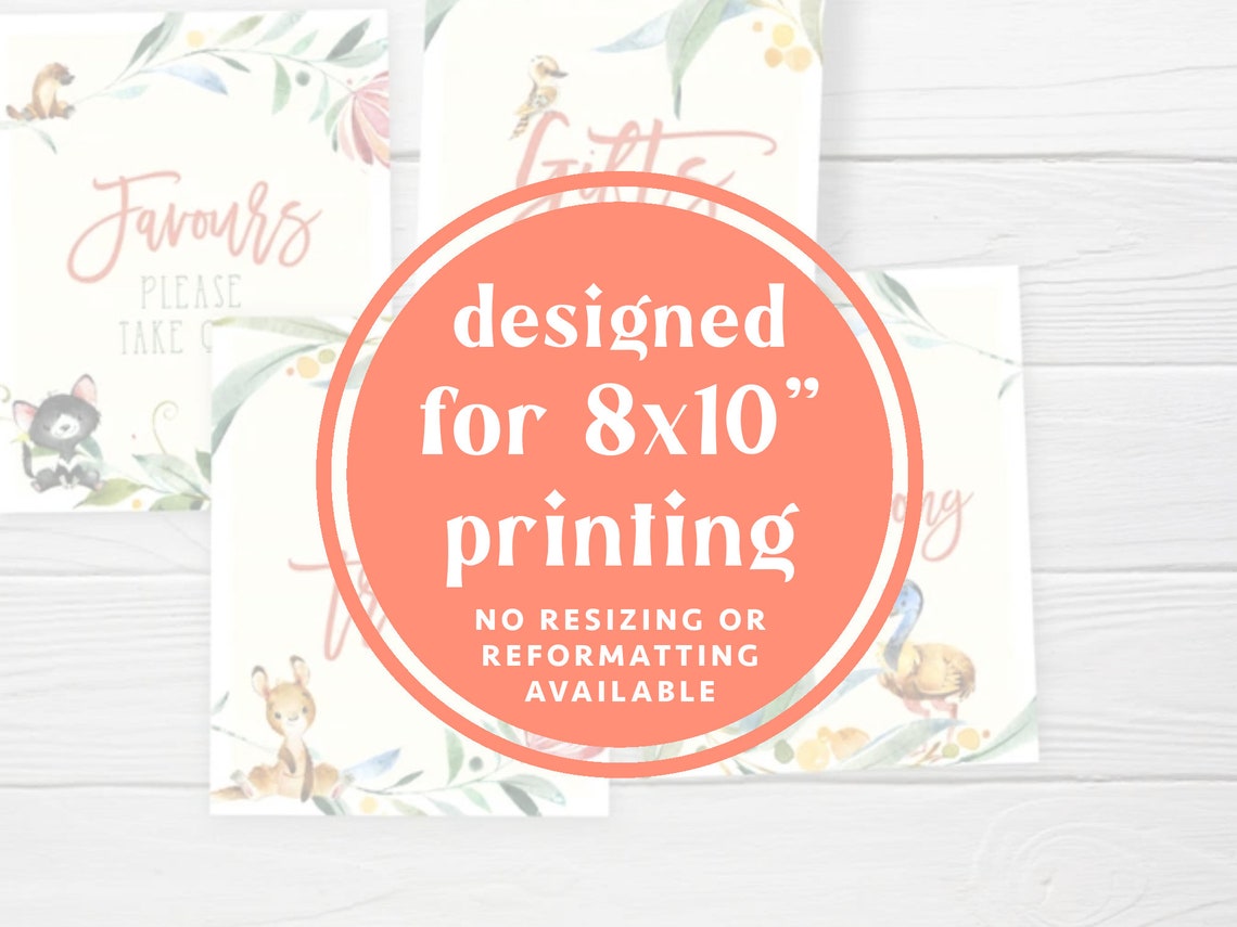 Australian Animal Party Signs, PRINTABLE, Native Australian First 1st ...