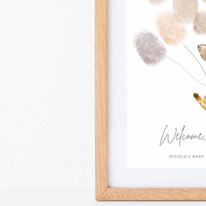 Kangaroo Fingerprint Tree, PRINTABLE Personalised Balloon Fingerprint ...