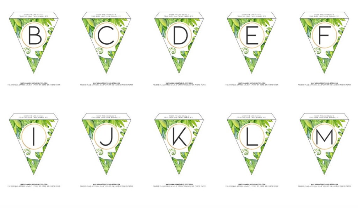 Jungle Theme Bunting INSTANT DOWNLOAD Printable Pennant - Etsy