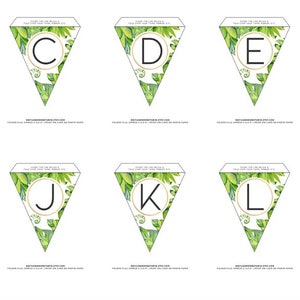 Jungle Theme Bunting, INSTANT DOWNLOAD, Printable Pennant Banner, Gold ...