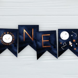 Space Themed Bunting, INSTANT DOWNLOAD, Printable Pennant Banner ...