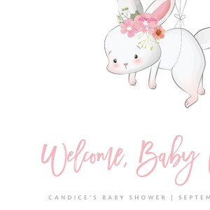 Bunny Rabbit Fingerprint Tree, PRINTABLE, Personalised Balloon ...