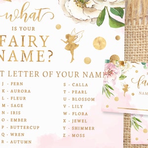 What's Your Fairy Name, PRINTABLE, Magical Floral 1st First Birthday ...