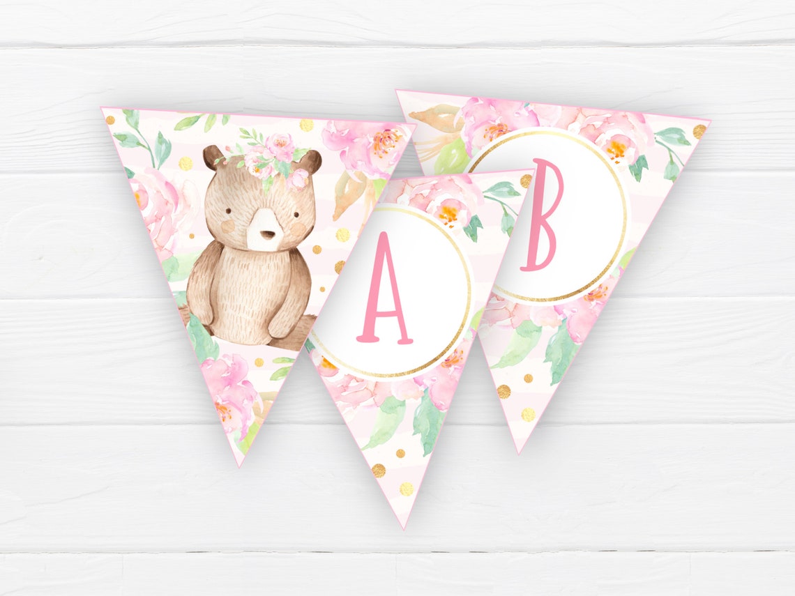 Teddy Bear Bunting DIGITAL FILE Teddy Bear's Picnic Printable Banner ...