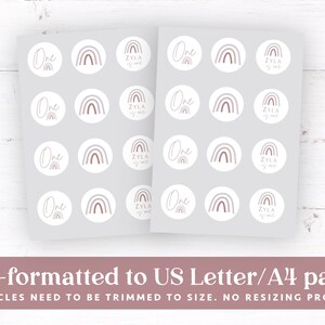 Pastel Rainbow Cupcake Toppers, PRINTABLE, Minimalist Purple Rainbow ...