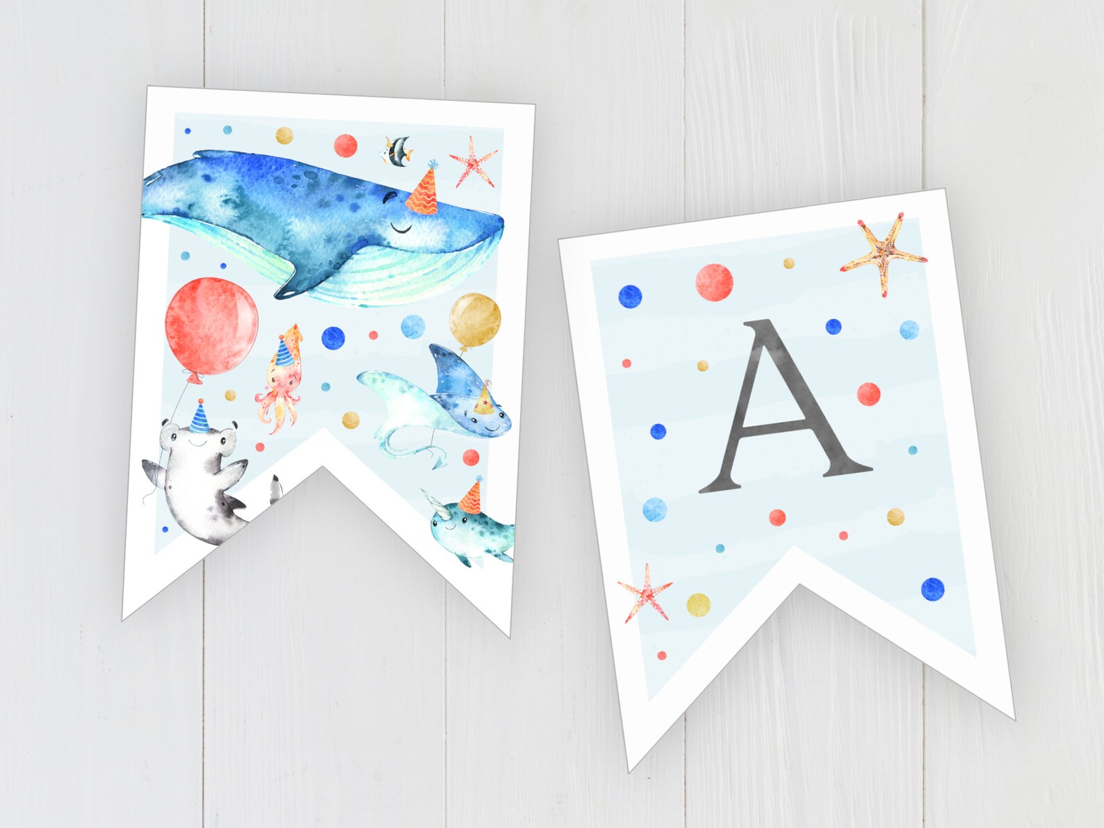 Under the Sea Bunting INSTANT DOWNLOAD Printable Pennant | Etsy