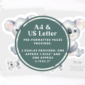 Koala Cake Topper, INSTANT DIGITAL DOWNLOAD, Printable Native ...