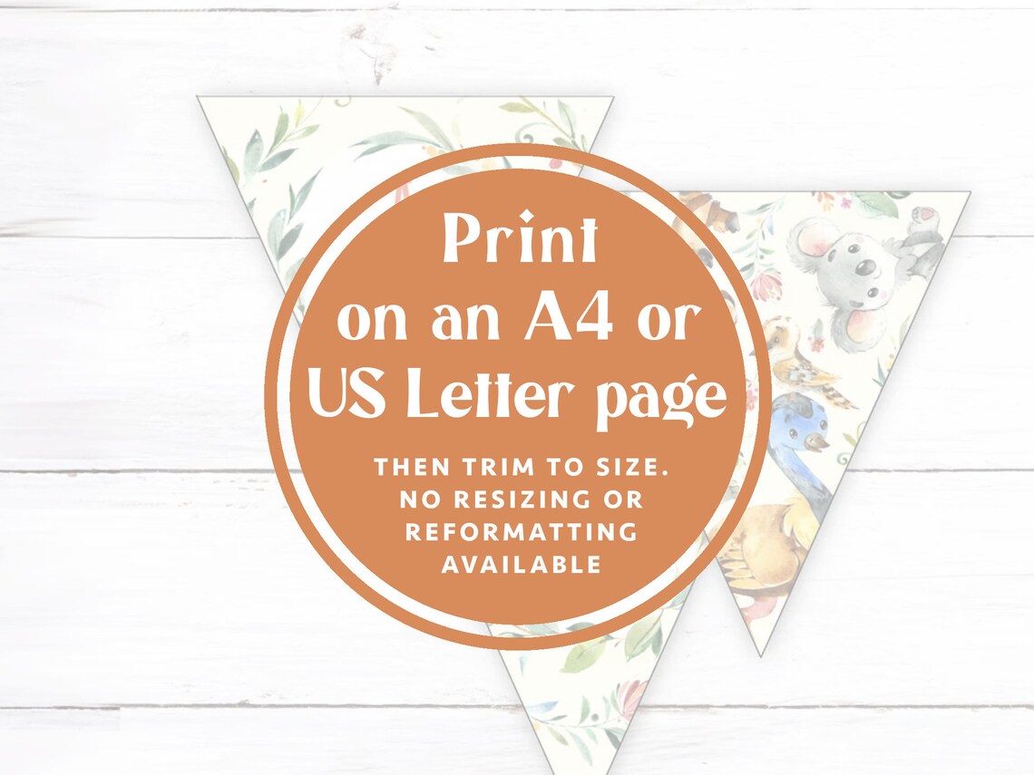 Australian Animals Bunting INSTANT DOWNLOAD Printable Pennant - Etsy ...