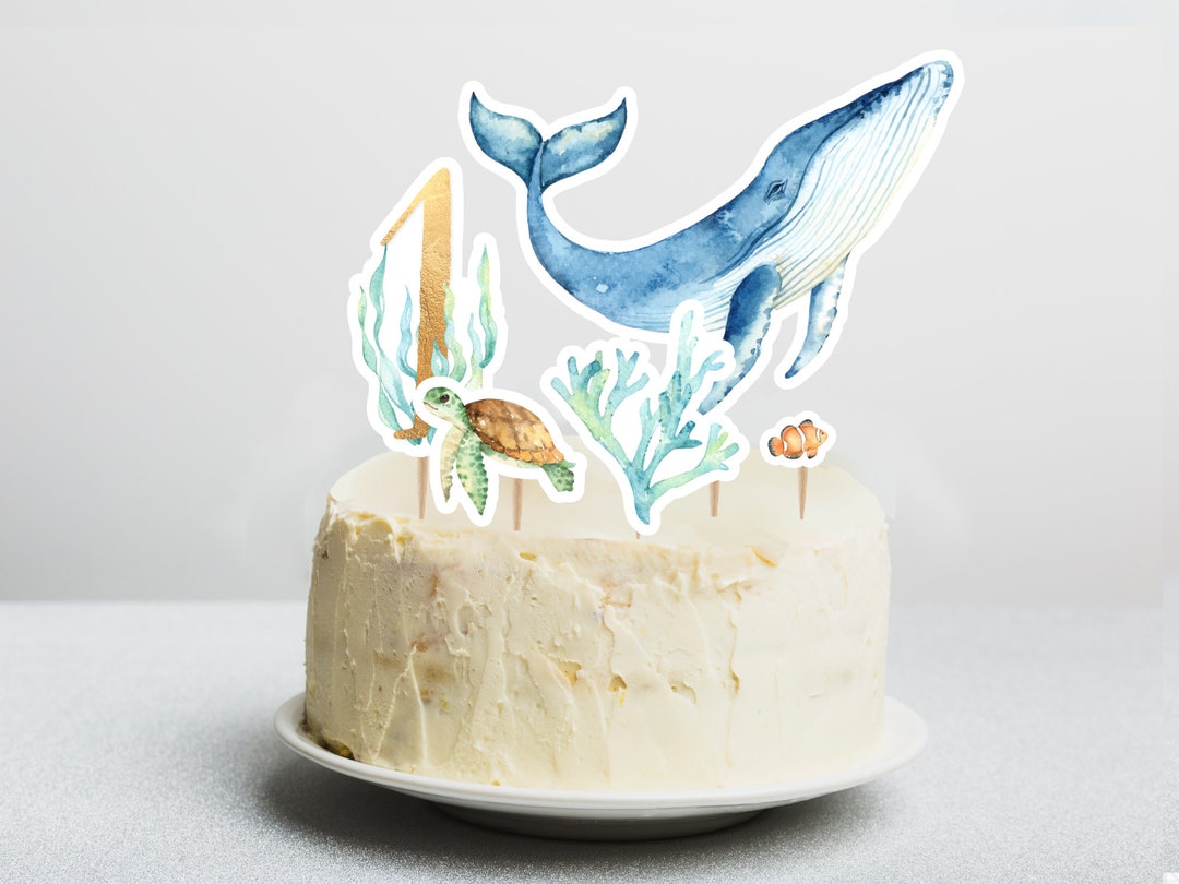 Under the Sea Cake Toppers, INSTANT DIGITAL DOWNLOAD, Printable ...