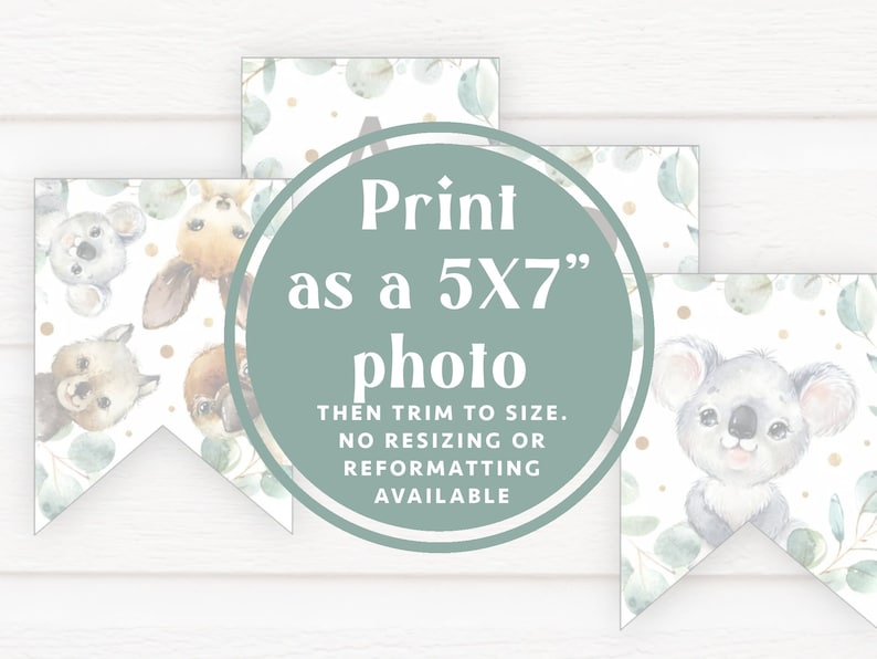 Australian Animals Bunting INSTANT DOWNLOAD Printable Pennant - Etsy