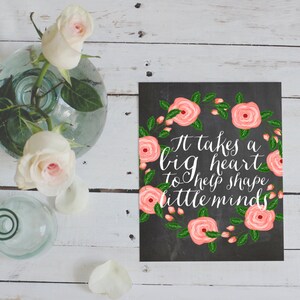 Teacher Gift, PRINTABLE, Chalkboard Appreciation Gift Present It Takes ...